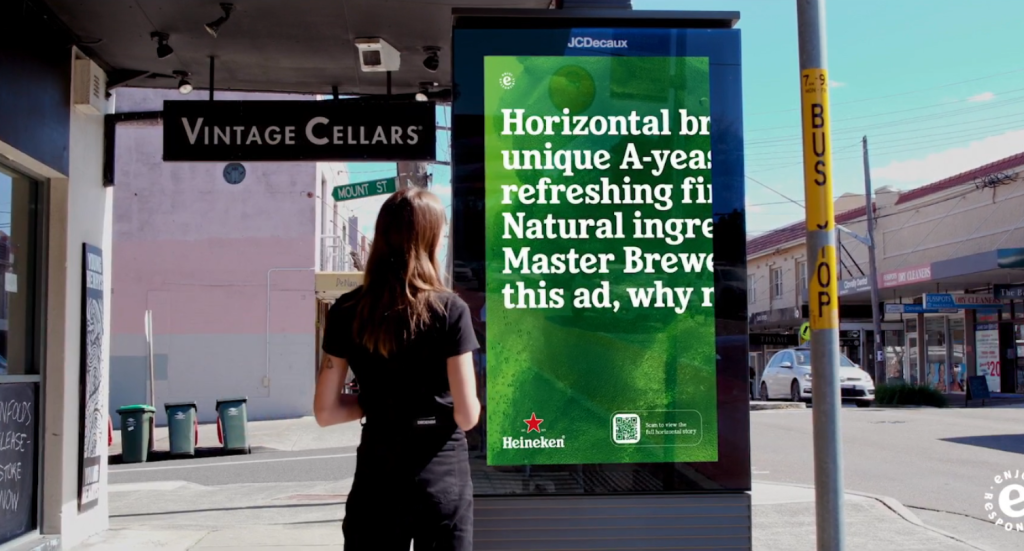 Heineken® Seemingly Misprints Its Horizontal Brewing Story